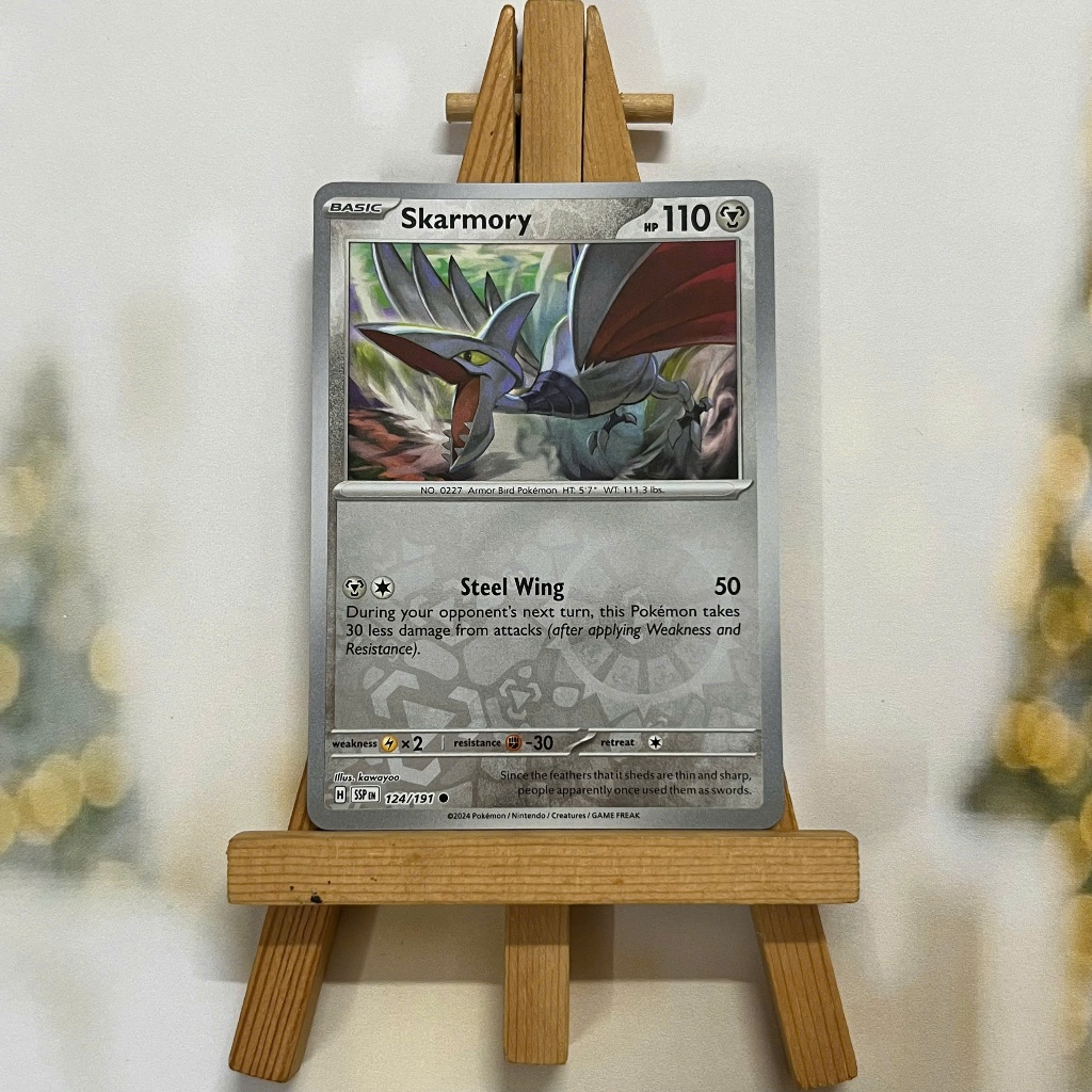 Pokemon Skarmory 124/191 Picture Card - Genuine English Surging Sparks ...