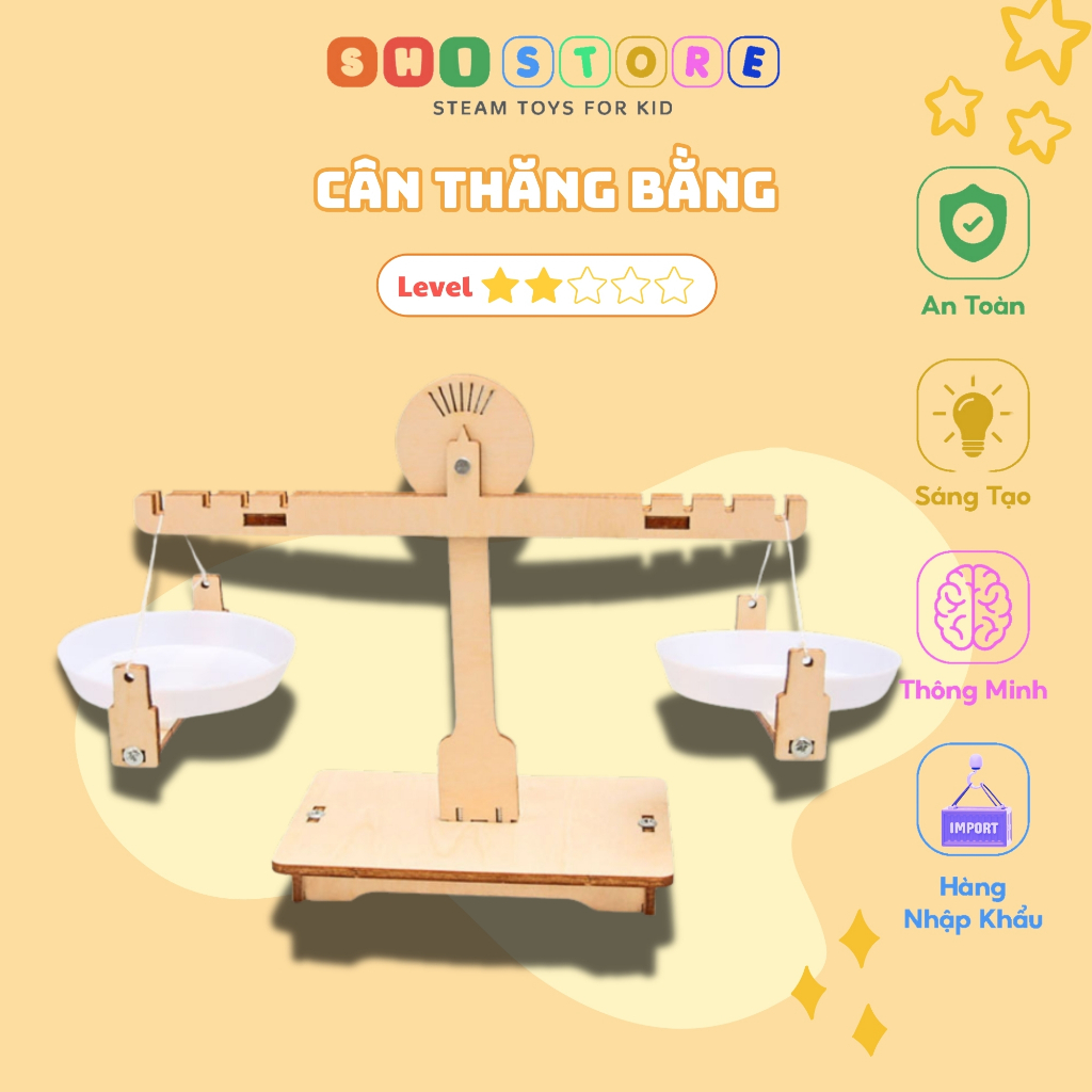 Stem Balance Scale, Stem Toy, Safe Polyhood Wood Material for Children ...