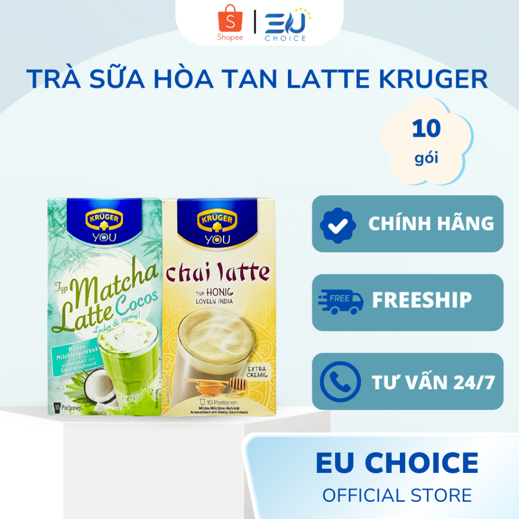 Retail Pack of Premium KRUGER Latte Instant Milk Tea Box 250Gr Matcha ...