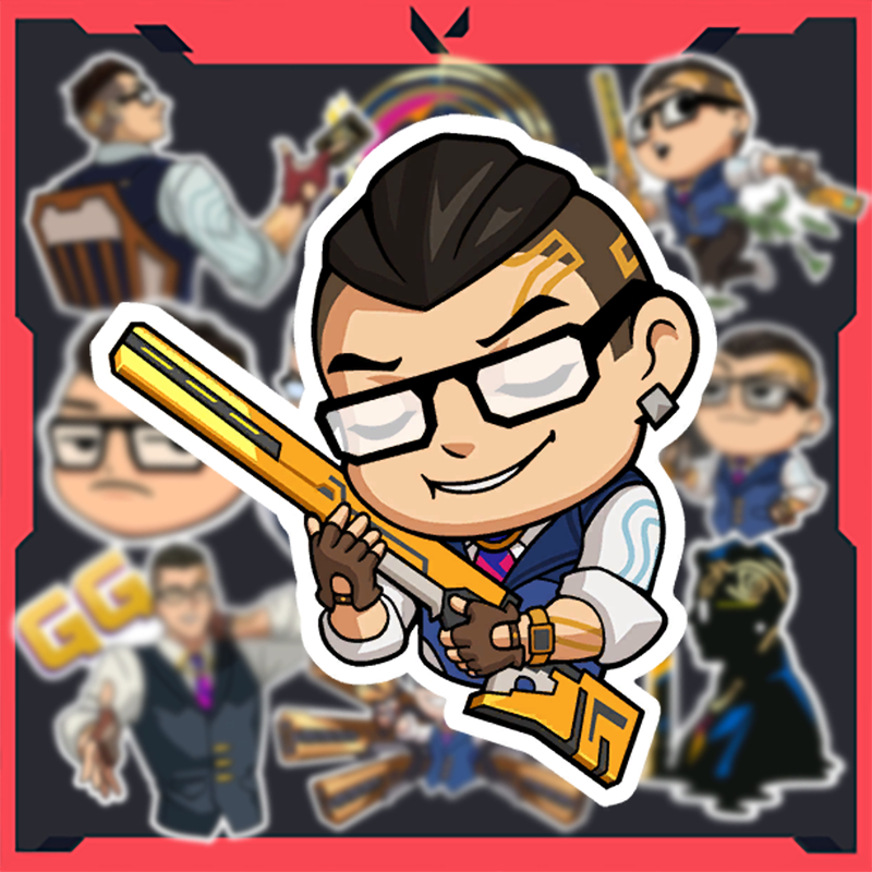 Valorant Stickers - Agent Chamber Stickers (set of 14) | Shopee Philippines