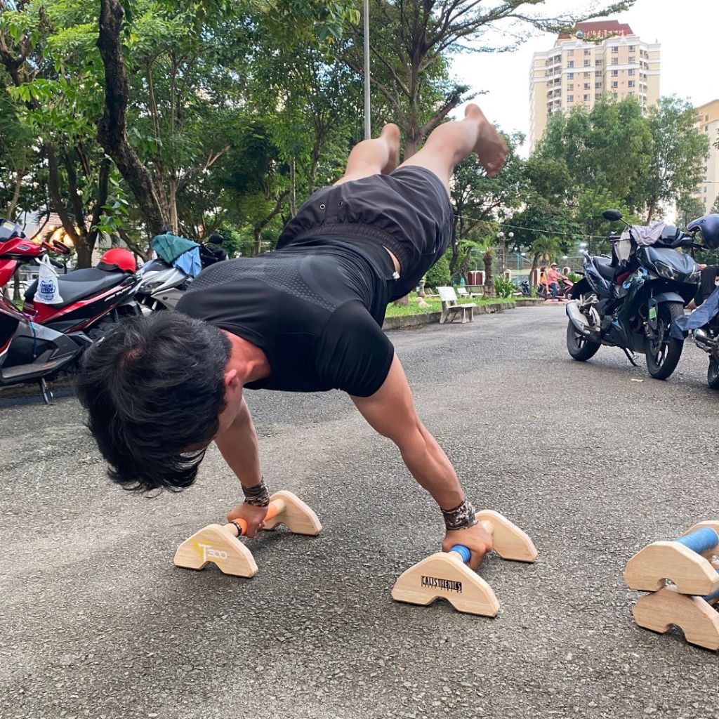 Push-up tool NT300 (Box of 2) - Wooden push-up set at home with load ...