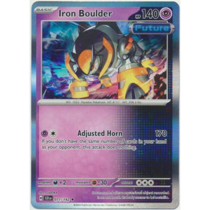 Genuine Pokemon TCG Card Iron Boulder - 071/142 - Holo Rare | Shopee ...