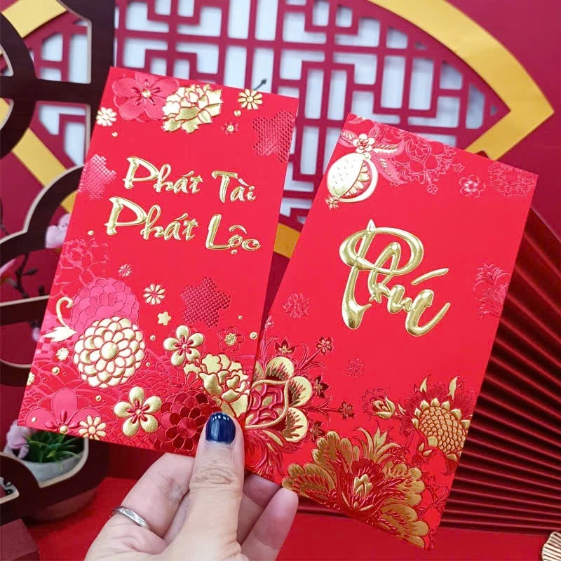 Cheap Red Envelopes CNY 2025, Set of 6 Red Envelopes with 3D printed ...