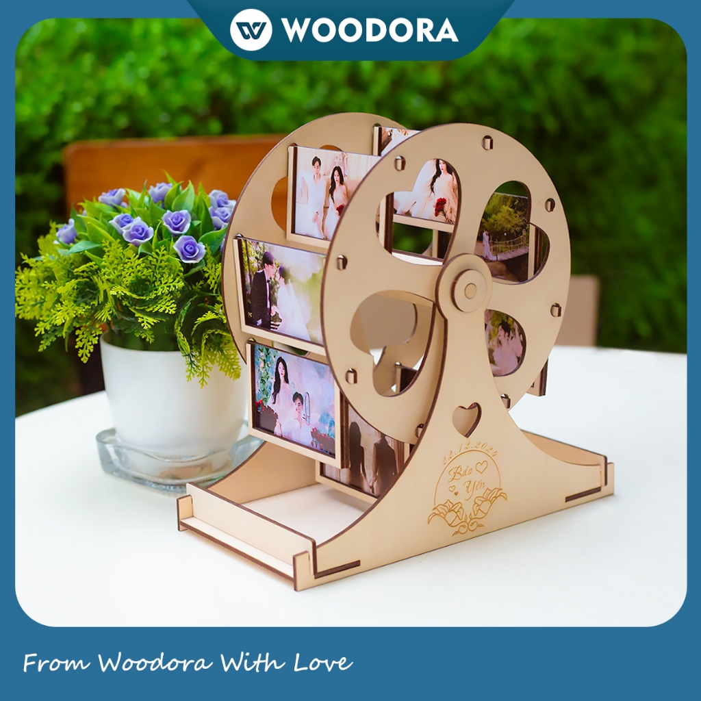 Ferris Wheel Wooden Photo Frame - Souvenir (8 Photos, Printed on Demand ...