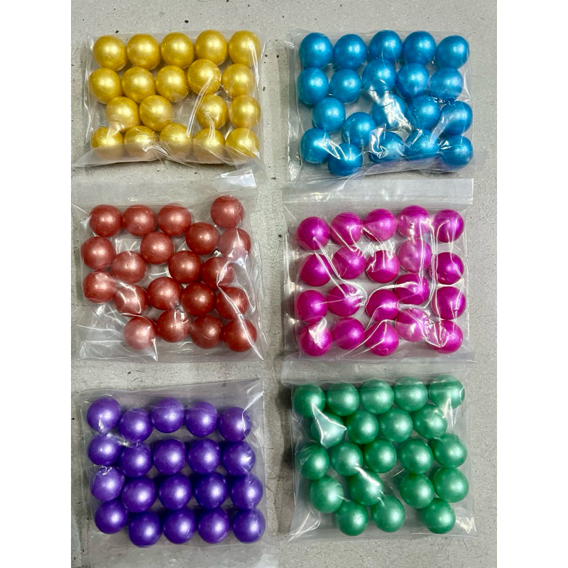 Combo of 120 multicolored opaque 16mm glass marbles - traditional ...