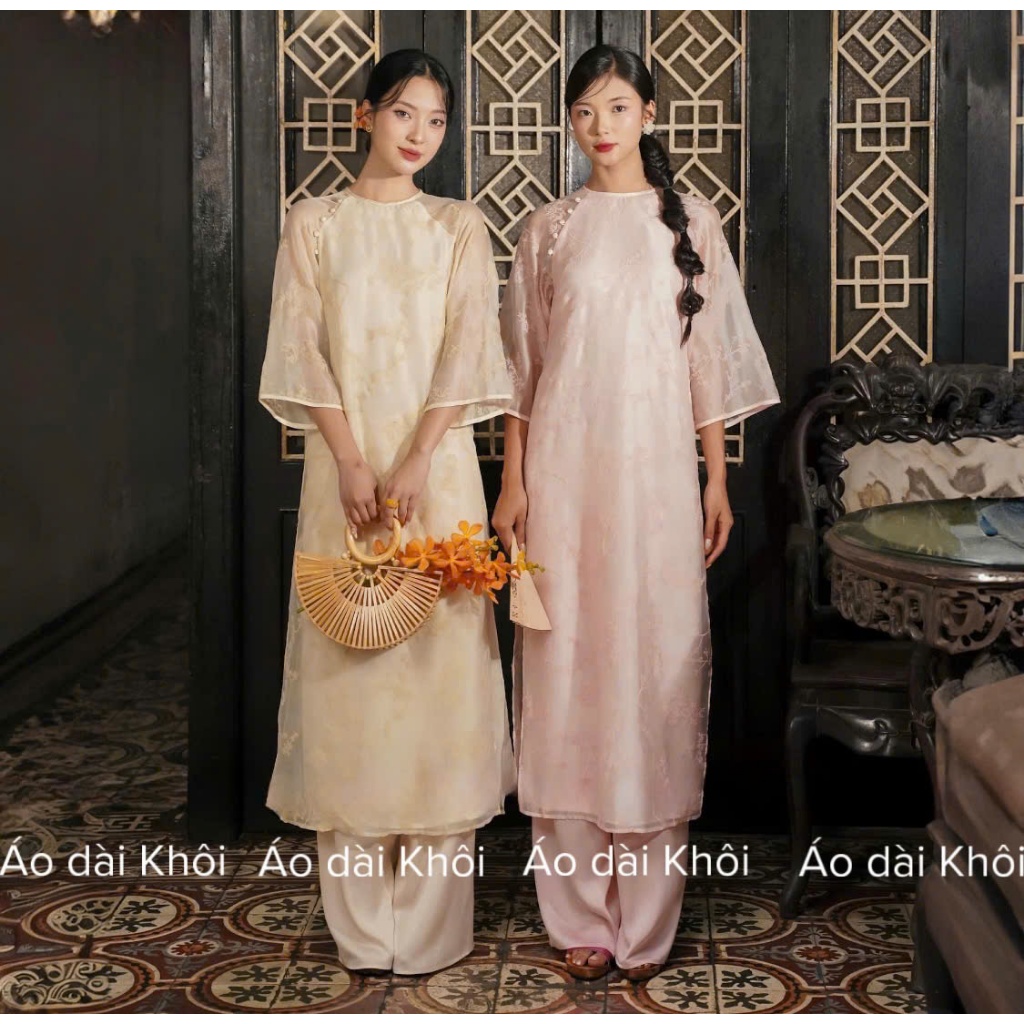 Modern ao dai with loose shape TRUC AN, high-quality embroidered silk ...