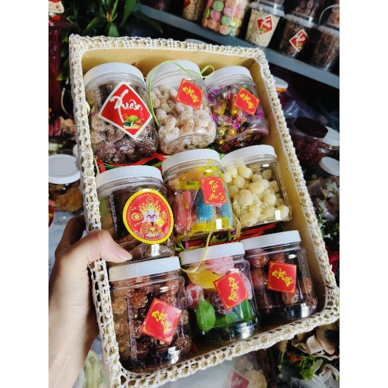 Jam tray with 9 flavors of mixed dried fruit jam as a gift CNY 1.4kg ...