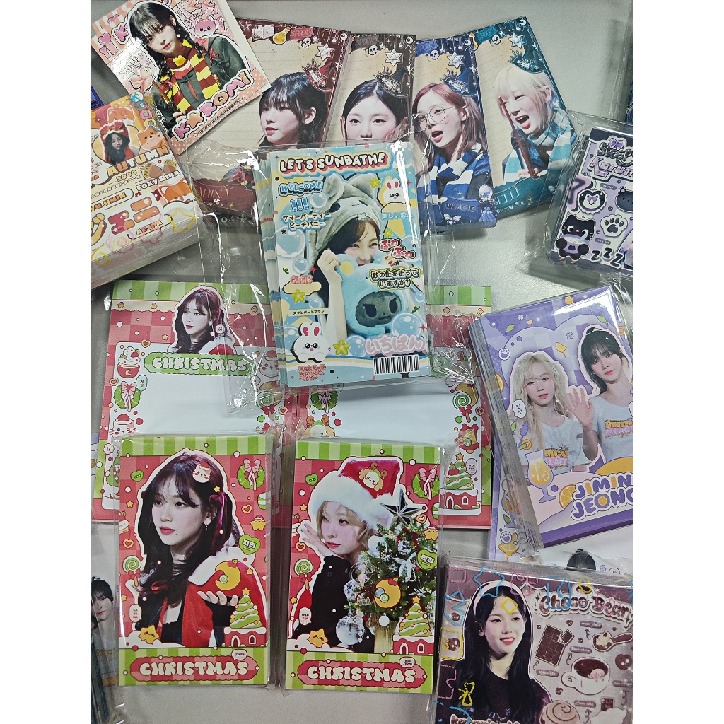 [FREEBIES] Collection of des cards, aespa note paper stickers | Shopee ...