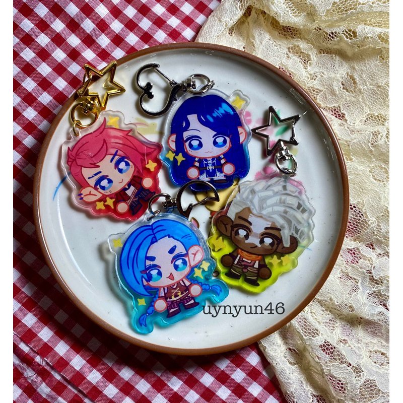 [Read Description] Arcane league of legends cartoon keychain | Shopee ...