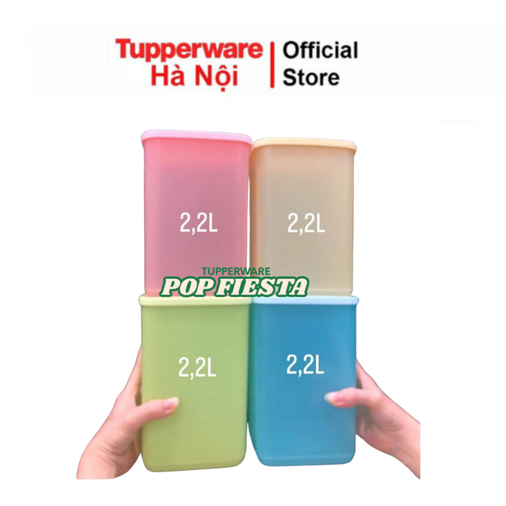 Genuine multicolored Tupperware POP FIESTA 2.2 liter cooler storage box ...