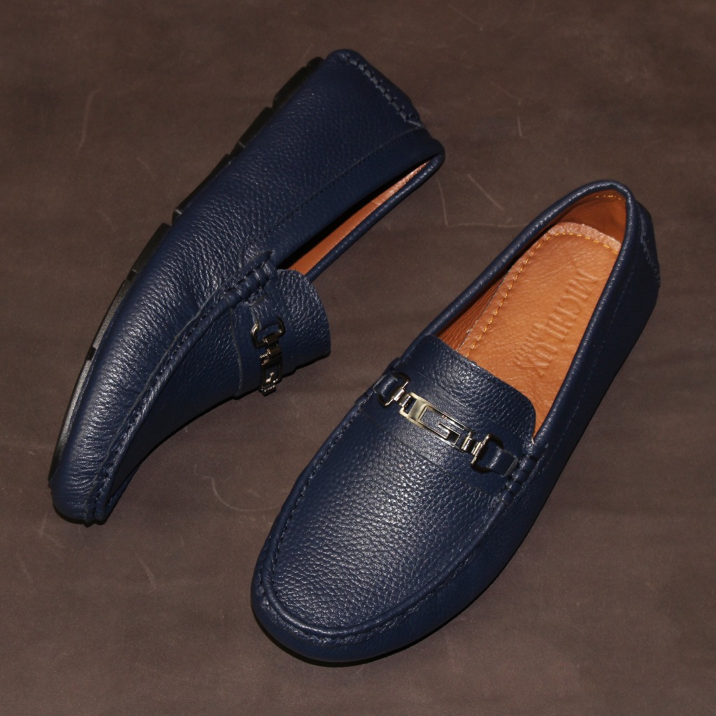 MICHILUX Men's Moca Shoes Horse Bit Moccasin CSHM0 Genuine Cow Leather ...