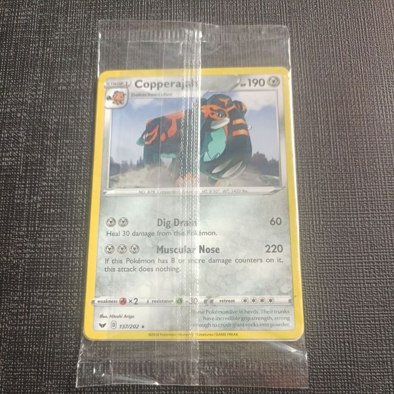 Pokemon TCG SEALED Copperajah 137/202 - Pokemon Card - Rare Promotional ...