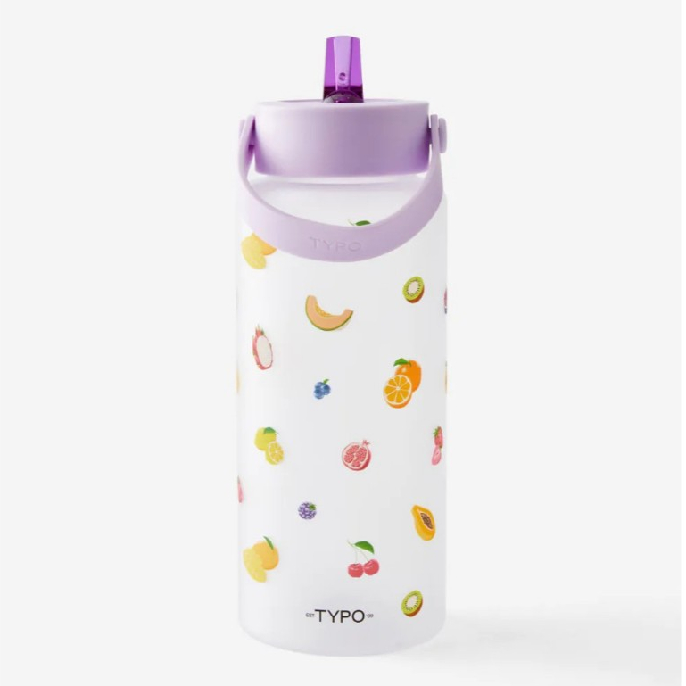 Plastic Water Bottle with Straw - TYPO The Big Sipper Drink Bottle 1L ...