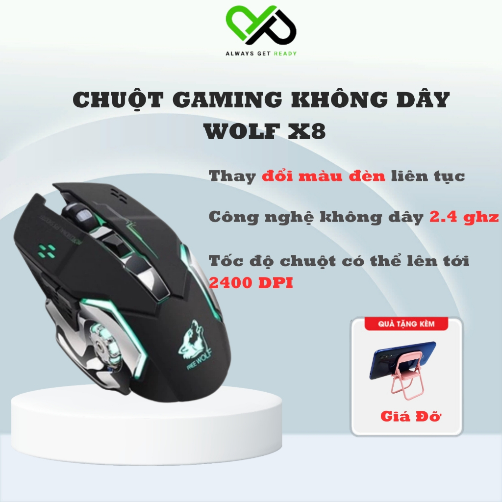 Wolf X8 wireless gaming mouse | Shopee Philippines