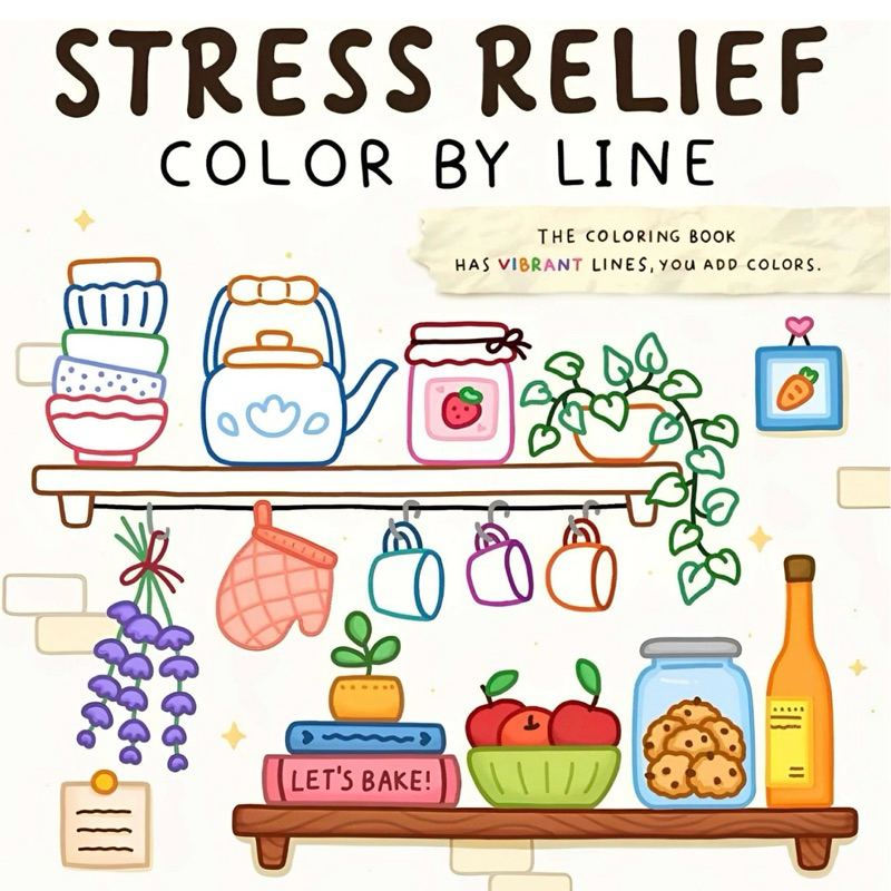 Stress Relief (180gsm thick paper, pre-printed) - Set of 9 A4 A5 ...