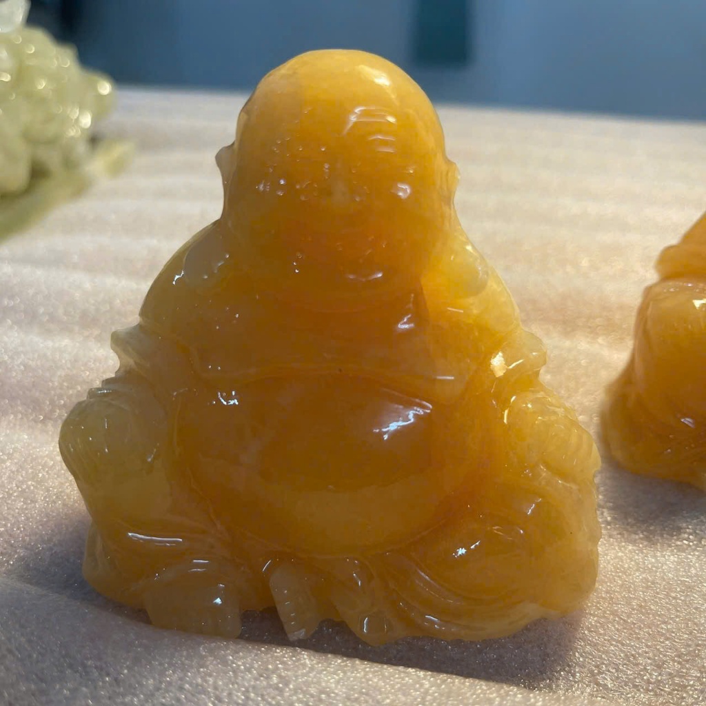 8cm sitting Maitreya Buddha statue, monolithic stone Jade Emperor ...