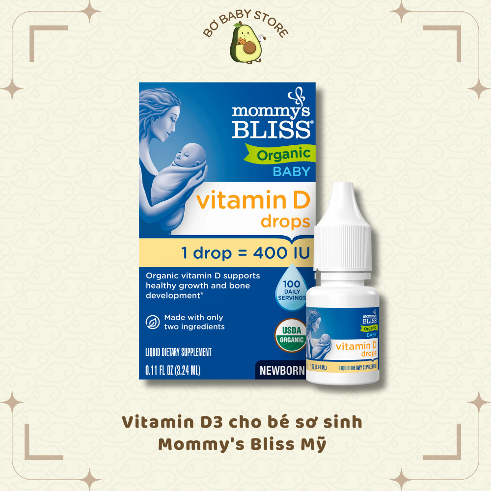 Mommy's Bliss organic Vitamin D3 for babies from birth to support development (BILL US) | Shopee ...