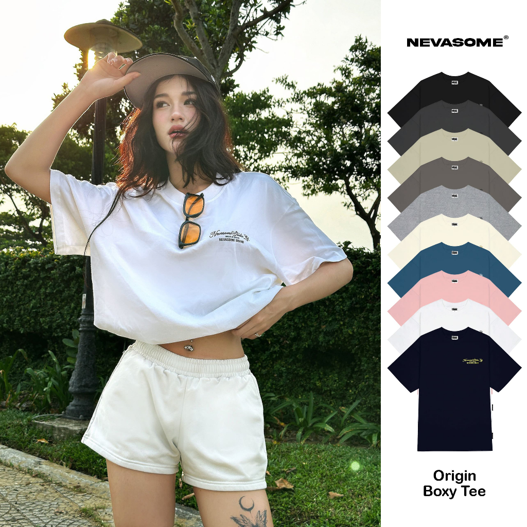 Boxy T-shirt Local Brand NEVASOME Origin 10 Colors Cotton 260 gsm Loose ...