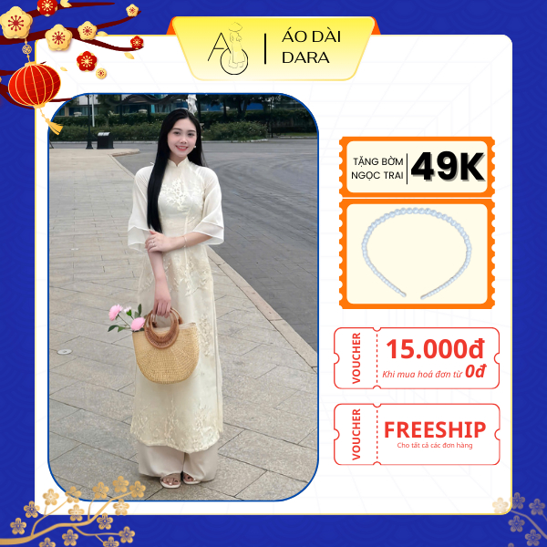 Genuine DARA innovative ao dai, women's 4-sleeved ao dai with patterns ...