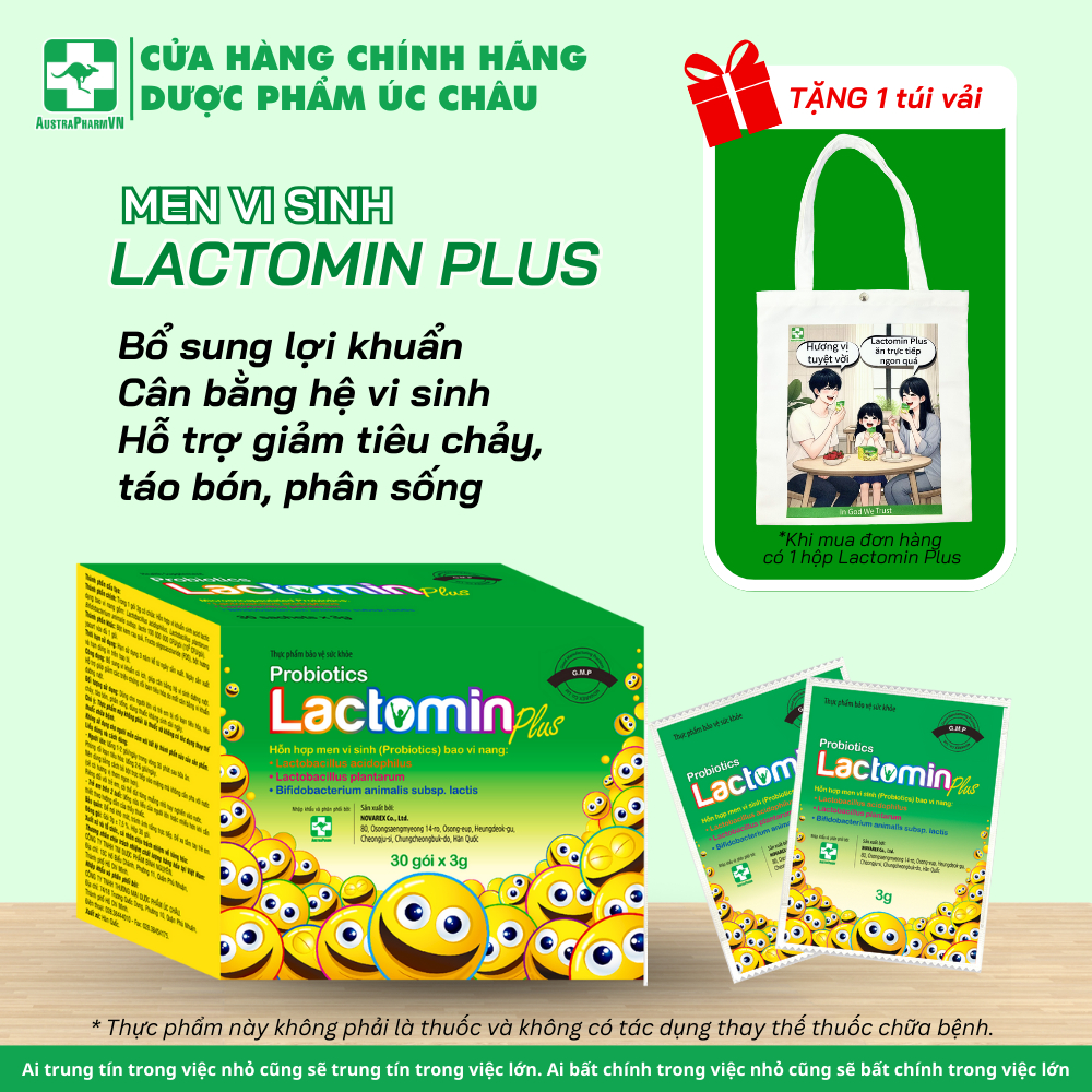 LACTOMIN PLUS Probiotics (Korea, Powder Packet) - Reduces Diarrhea ...
