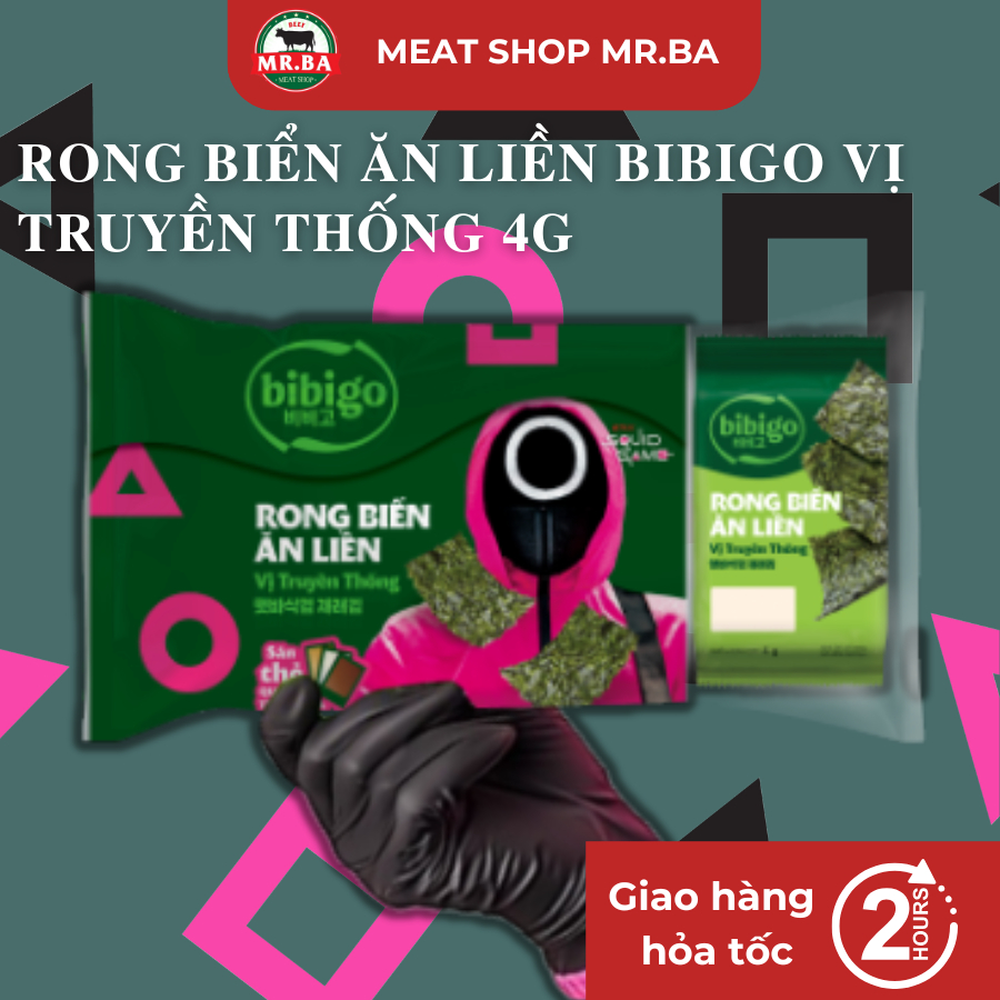 [Express/GHN/GHTK] Bibigo instant seaweed traditional flavor (3 packs x ...