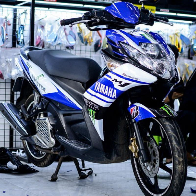 Nouvo 5 blue and white boss sticker - cheap and beautiful team boss ...