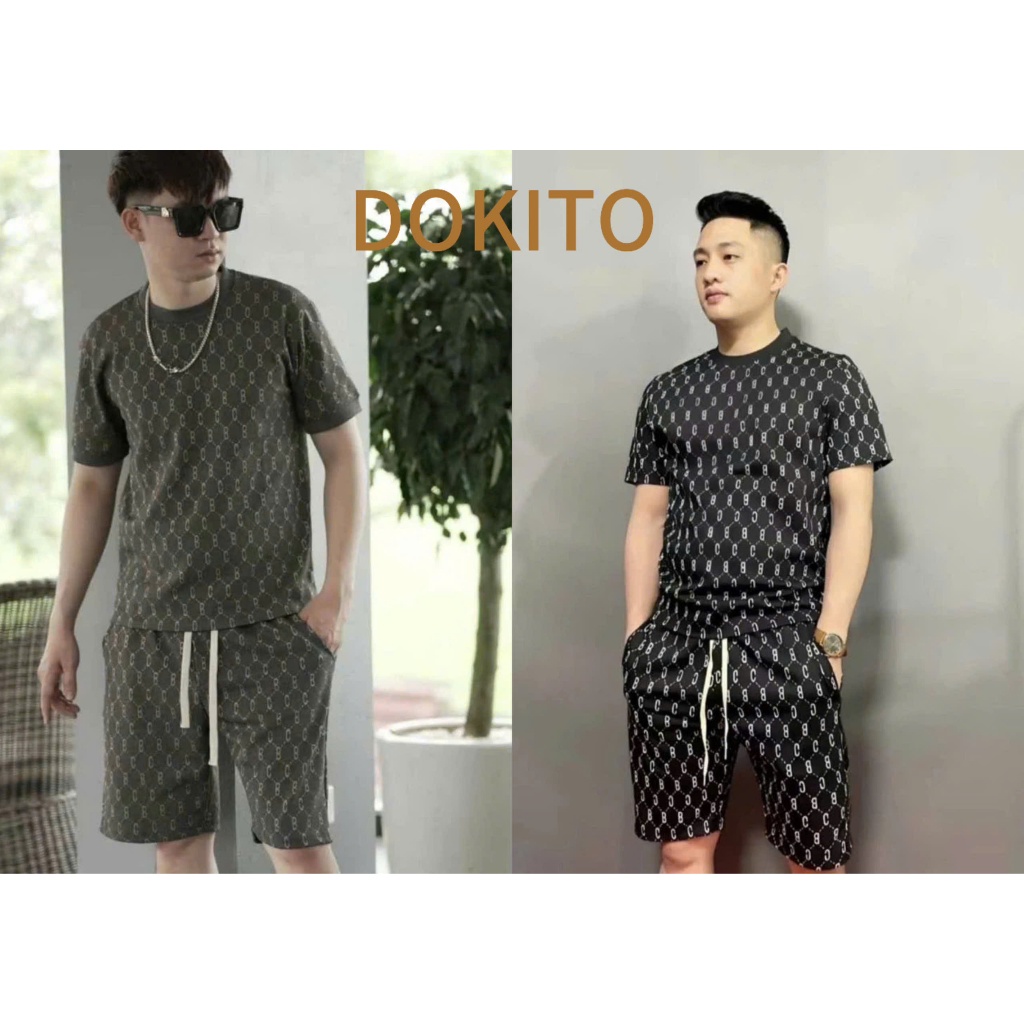 Dokito men's and women's clothing set in cotton twill with BC letter ...