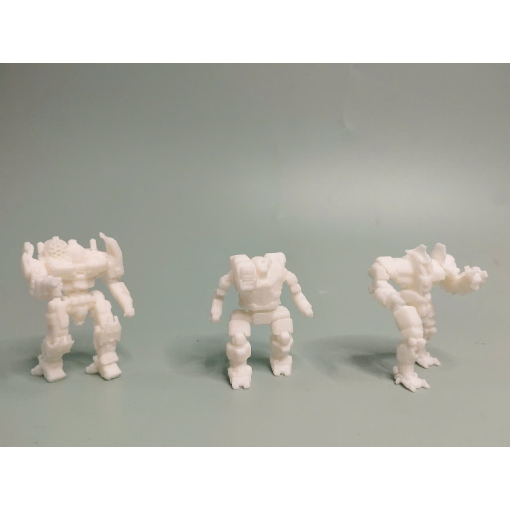 Battletech Medium Mech 3D printed toy model set 1 - Self-coloring model ...