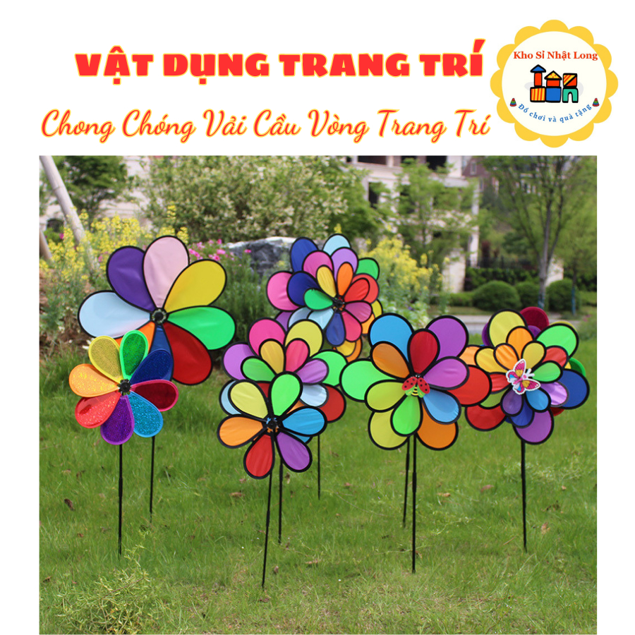 [50cm] Rainbow 8-bladed fabric pinwheel 50cm - cheap 2-tier pinwheel to ...