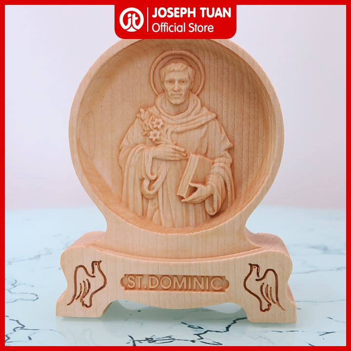 Wooden statue of Saint Dominic for table and car (St. Dominic) | Shopee ...
