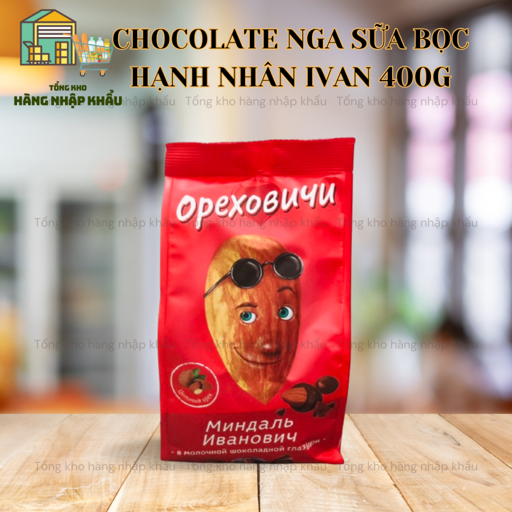 Russian milk chocolate covered with Ivan almonds 400g | Shopee Philippines