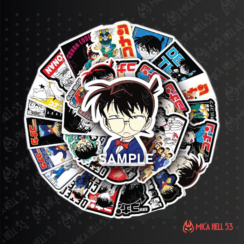 Sticker Anime Manga Conan Detective Sticker Detective Conan Glitter ...