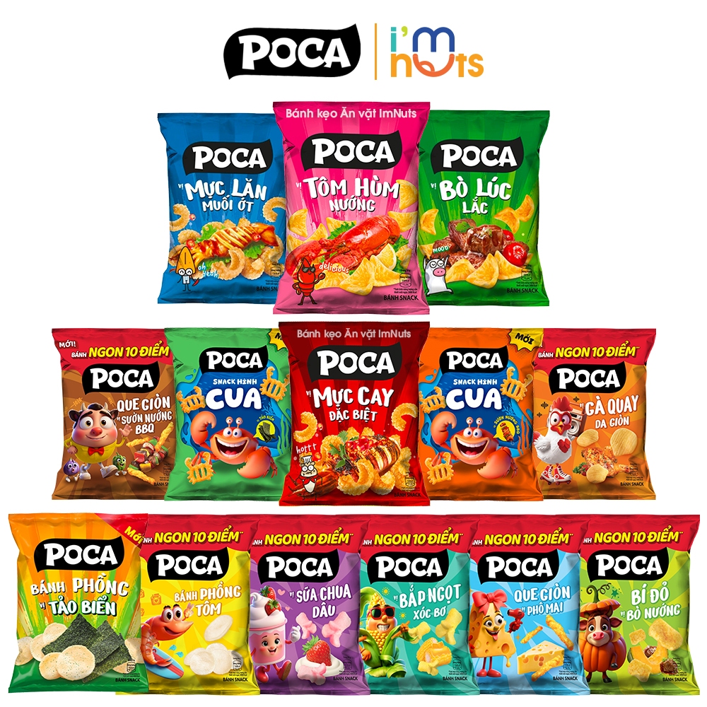Poca Snacks of all crispy flavors in small and large packages | Shopee ...