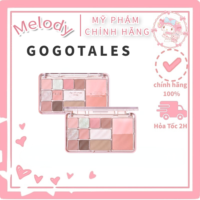 [GOGO Tales] 12-pan 4 IN 1 Eyeshadow Palette Contours Eyes and Cheeks ...