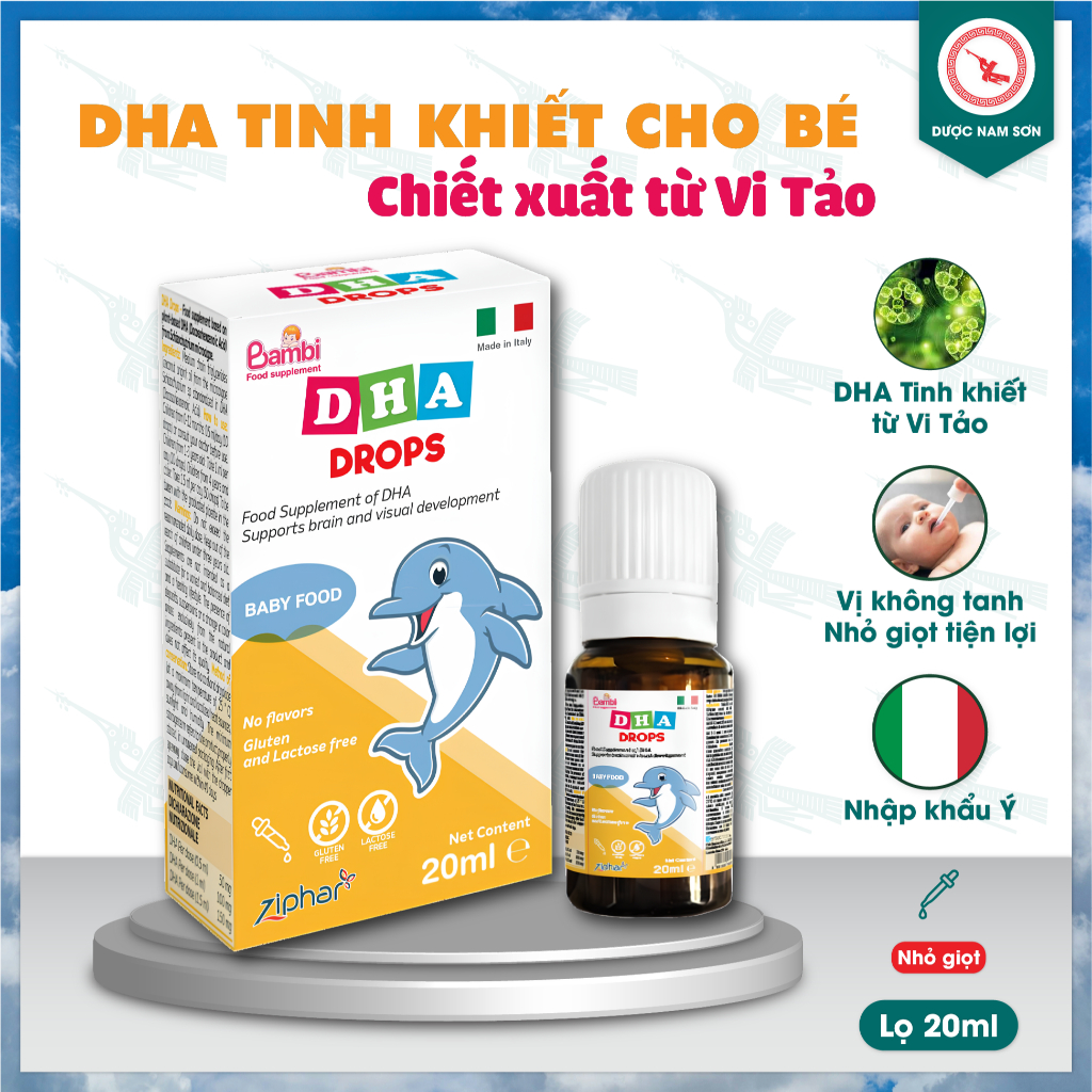 Bambi DHA Drops Supplement Pure DHA from Non-fishy Microalgae Helps ...