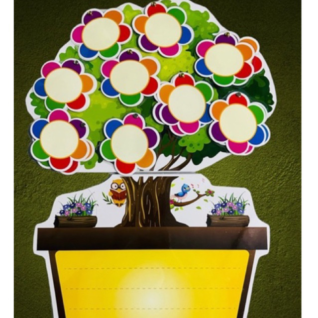 Secret flower tree - teaching aid made of plastic laminated material ...