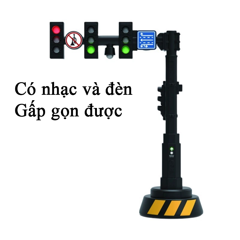Traffic light model with music and foldable self-running lights with 3 ...