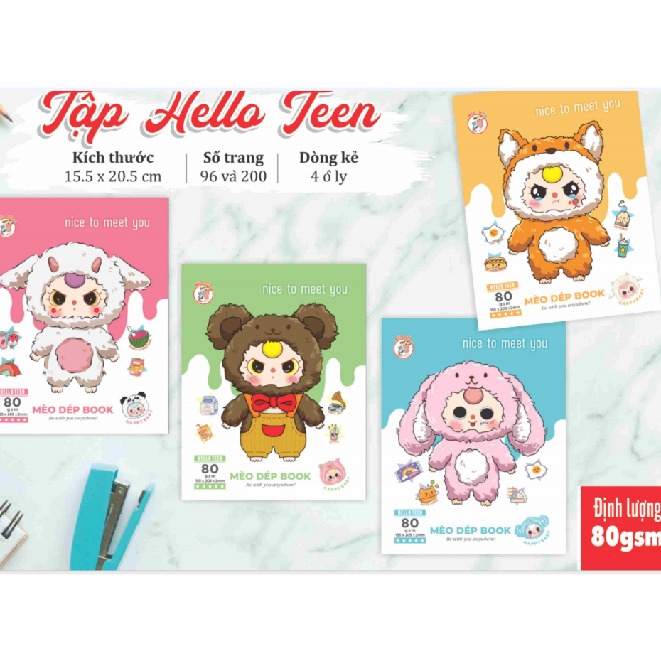 Set of 10 4oly student notebooks 96 pages of thick, smudge-proof paper ...