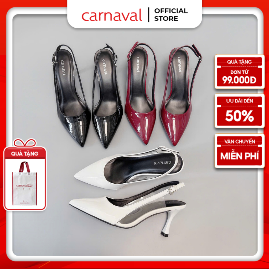 Carnaval Pointed Toe 7cm High Heels Super Luxurious Polished Leather ...