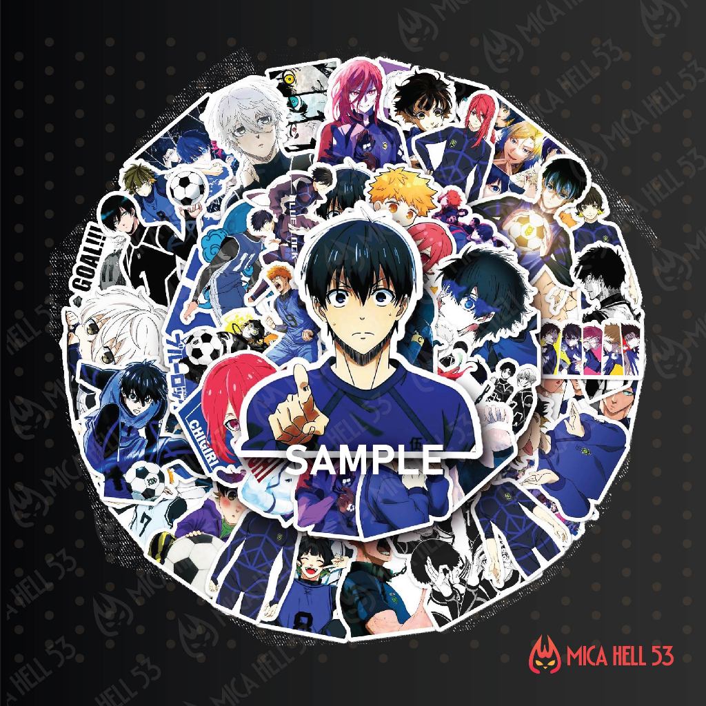Sticker Anime Manga Blue Lock Sticker Blue Lock Glitter Lamination ST18 ...