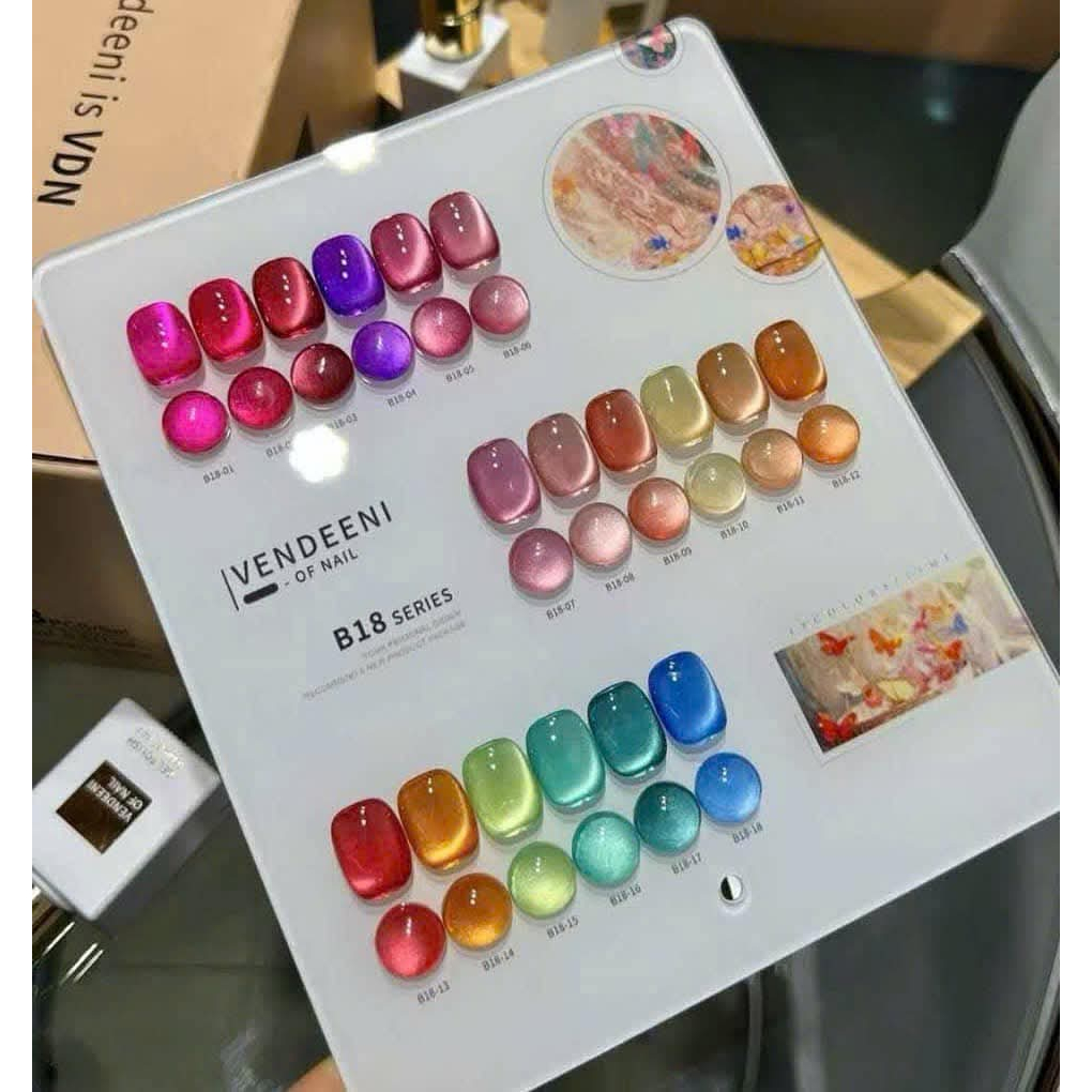 New cat eye code from Vendeeni Lightning 18 colors with color chart ...