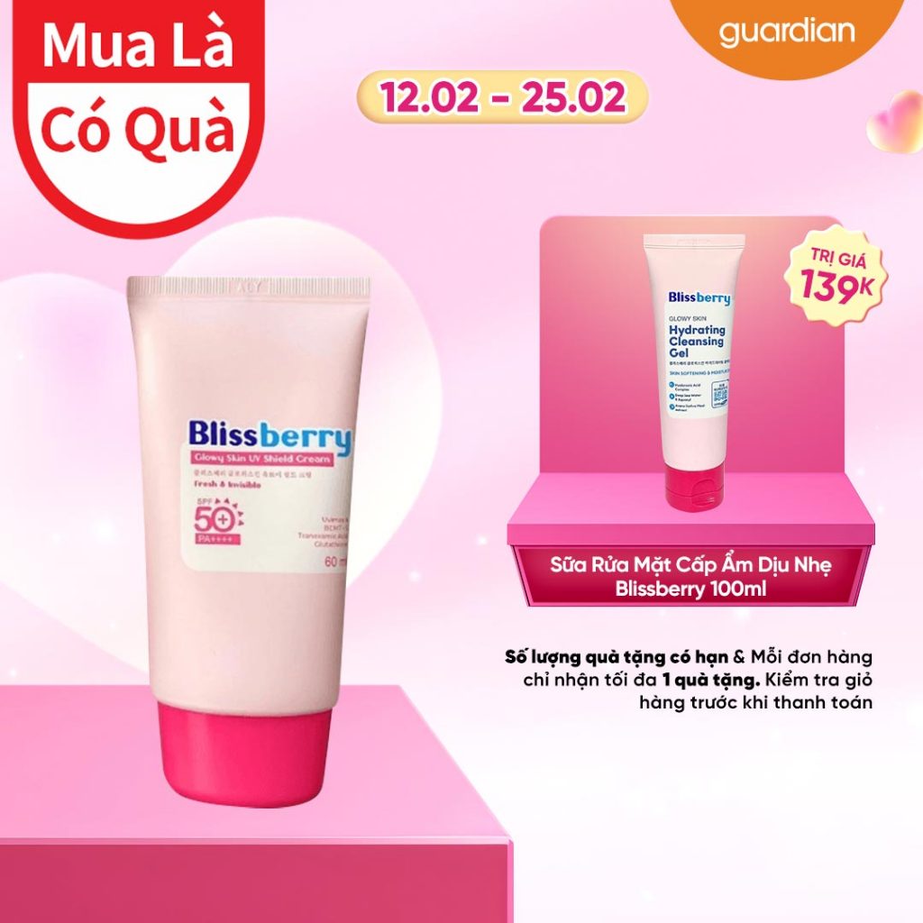 Blissberry Glowy Skin Uv Shield Cream Spf50+ Pa ++++ 60Ml | Shopee ...