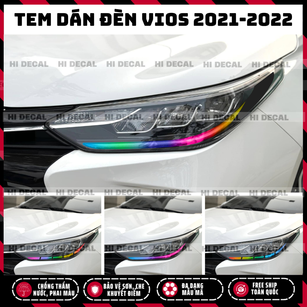 Vios 2021-2022 Car Light Color Changing Sticker Decal | High-quality ...