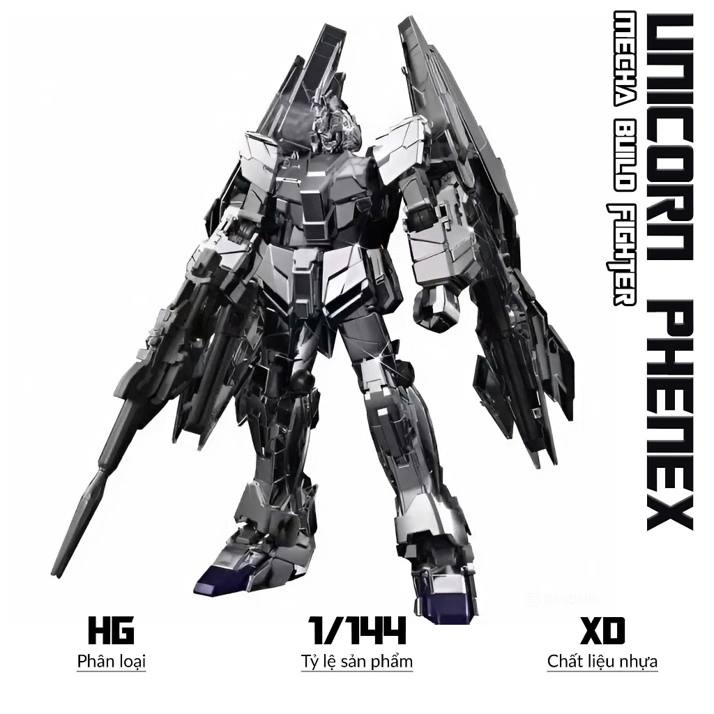HG Unicorn 03 Phenex Model (UC mode) Type RC, 1/144 Mecha, Assembly Toy ...