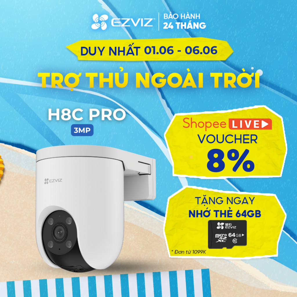 EZVIZ H8C Pro 3MP / 5MP WIFI Camera, 360 Degree Outdoor Recording ...