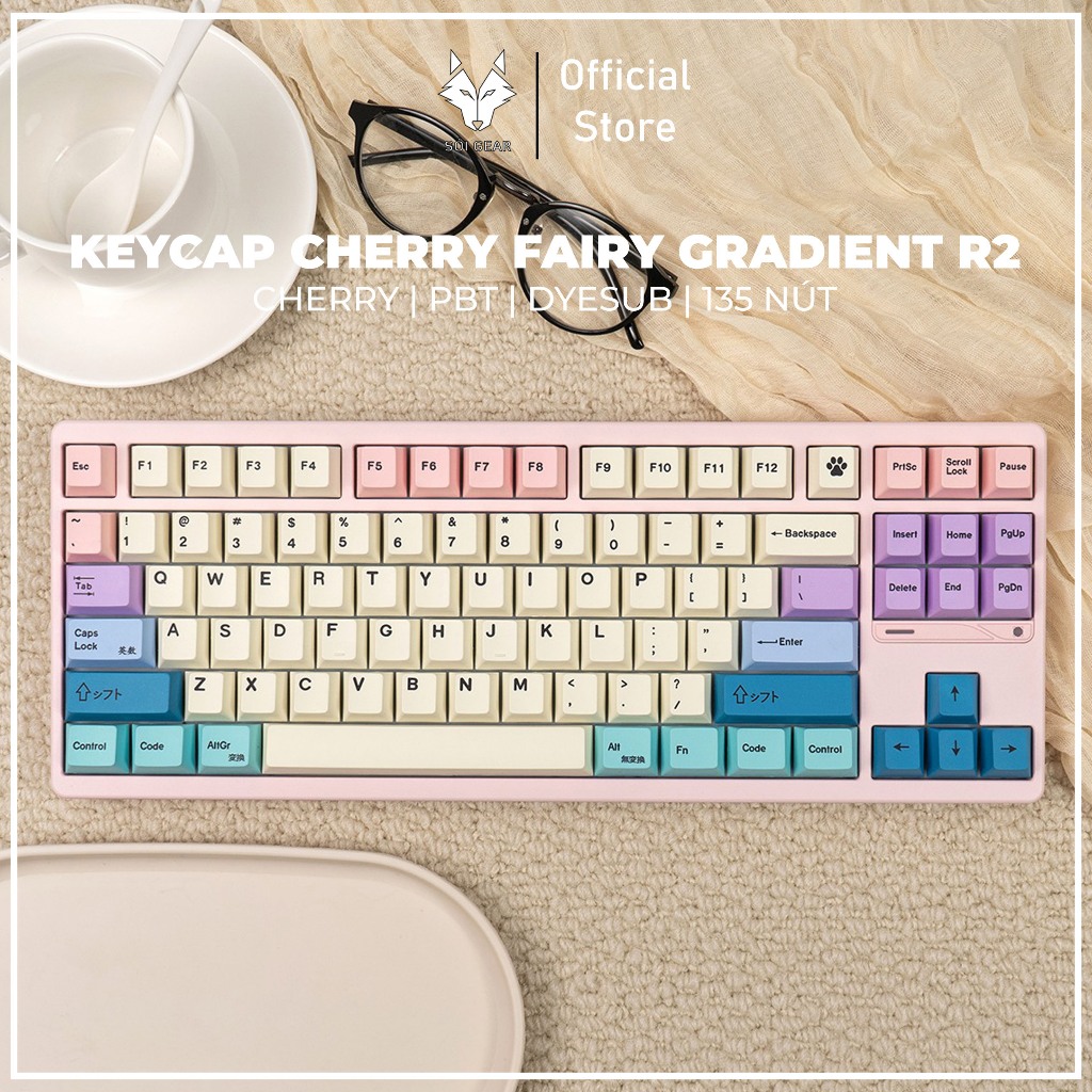 Keycap Cherry Fairy Gradient R2 PBT Dyesub | Shopee Philippines