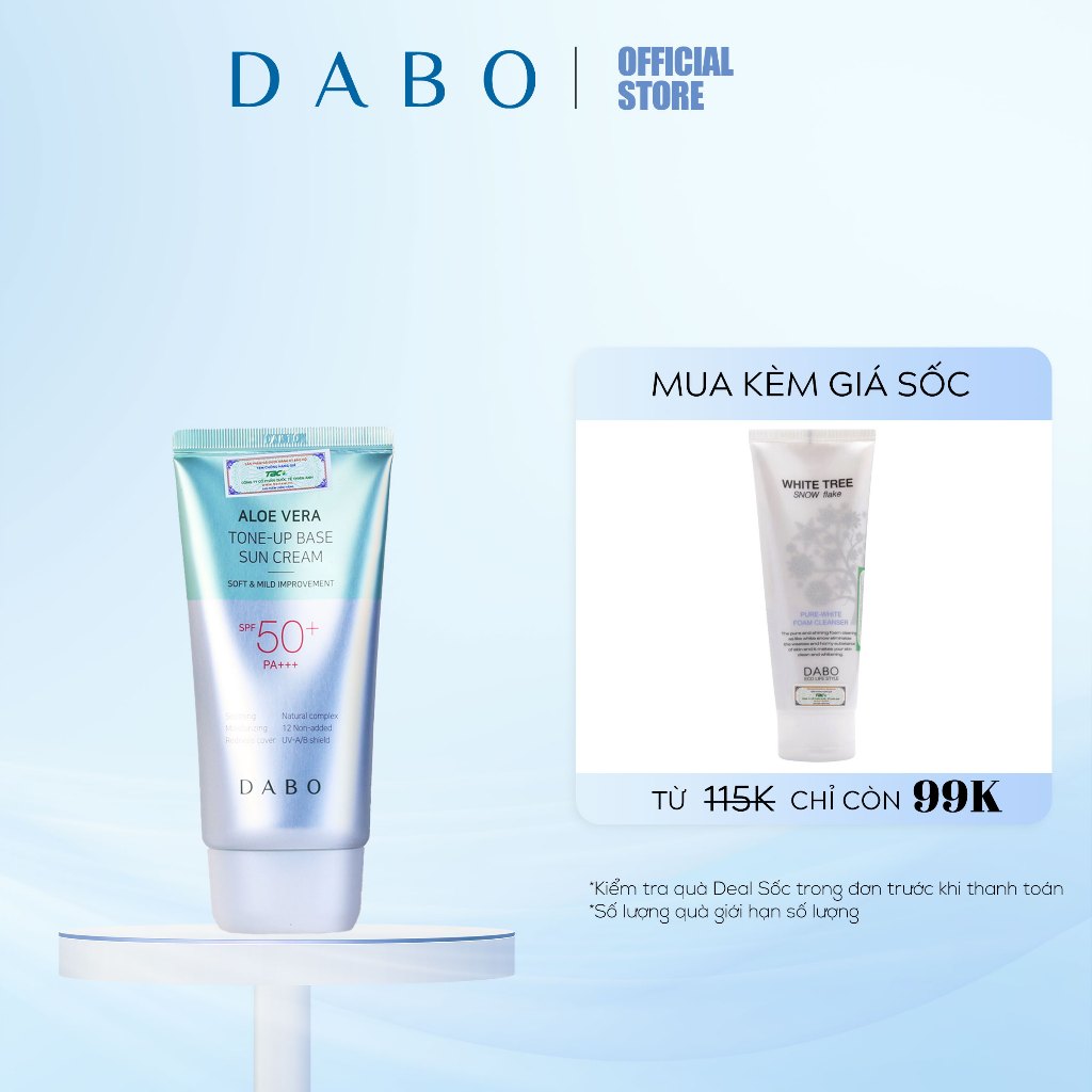 DABO Aloe Vera Tone-up Base Sun Cream 70ml | Shopee Philippines