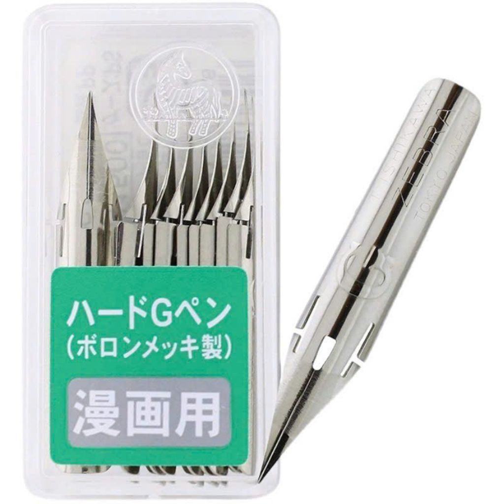 Japanese Zebra G-Pen nib, calligraphy diagonal Pen nib - drawing manga ...