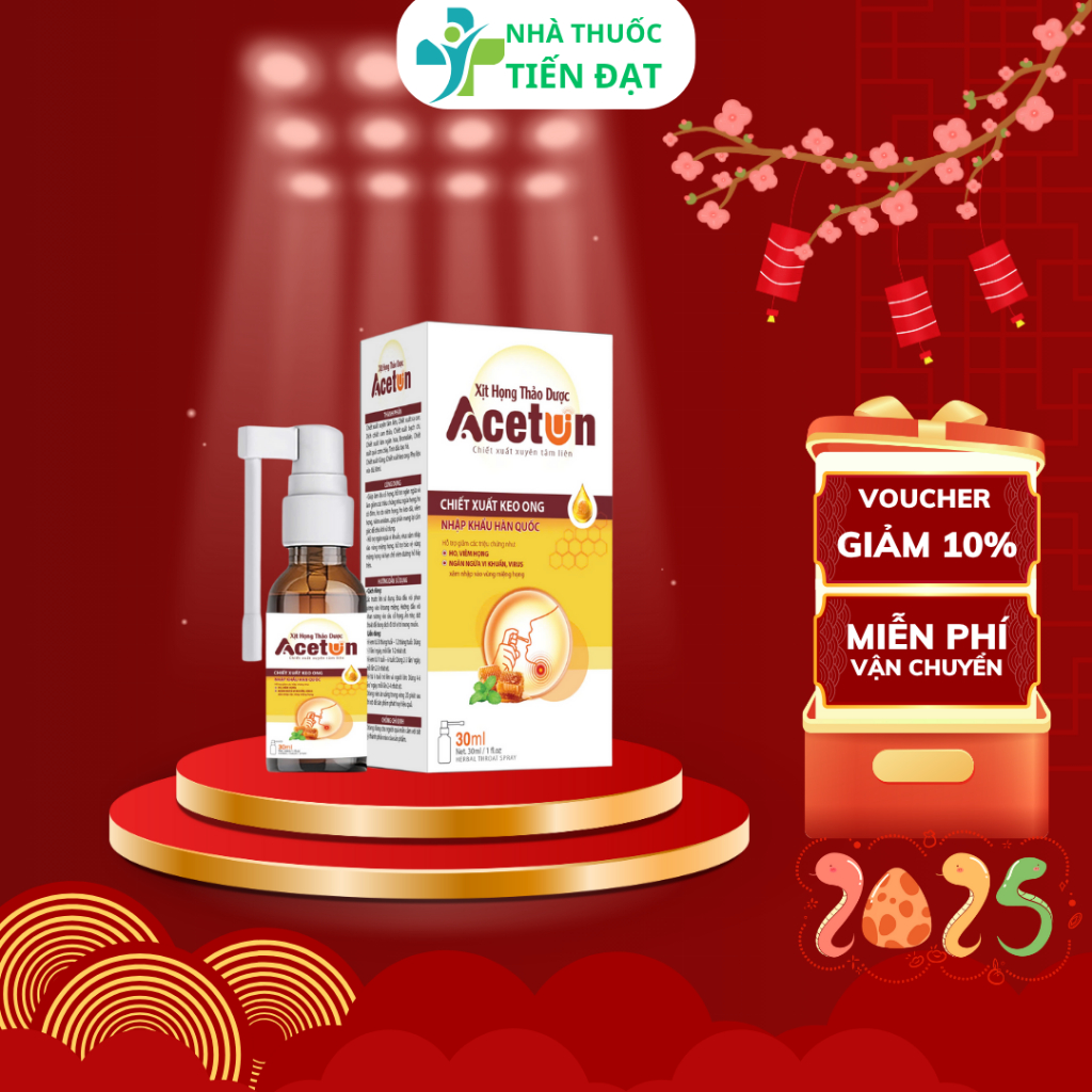 Acetun Thai Linh Herbal Throat Spray – Propolis, Xuyen Tam Lien, Musk ...