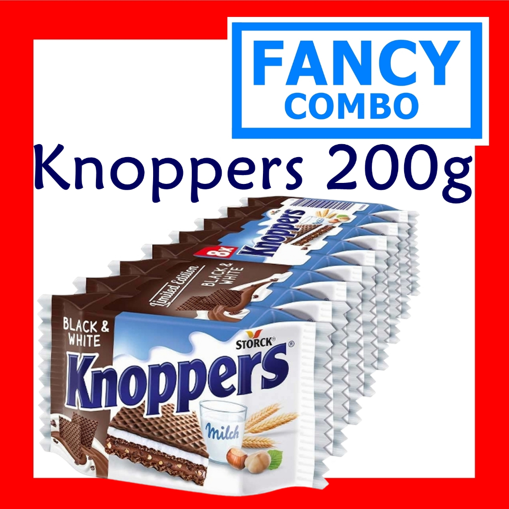 8 x 25g Knoppers Black & White / Lotus Biscoff, Marou, Toffifee, Loacker, Ritter Sport | Shopee ...